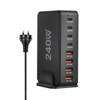 China Travel Essentials Flat Plug 240W Fast Charging Blocks 8-Port Charging Station for IPhone/Ipad/MacBook Cell Phones & Accessories for sale