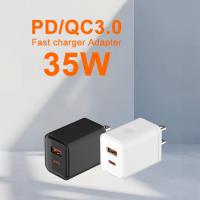 China XZH Best Selling Products 35w Charger Gan Tech Usbc Charger Type-c Fast Charging for Android Phone Charger35watt Laptop for sale