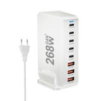 China XZH Brand New OnePlug 268W USB Type-C Fast Charging Travel Station 8-Port Pd Qc GaN Charger for All Your Devices for sale