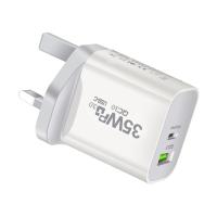 China Factory Direct Sale Type C Wall Power Adapter Pd 35w Mini Fast Charger for I Phone 15 Charging With Dual Ports for sale