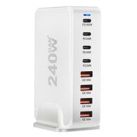 China 240W 8 Port USB Charging Station 65W Type C Fast Charging Charger Laptop GaN Power Adapter With Cell Phone Accessories for sale