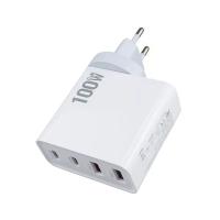 China 2024 Wholesale 100w Dual Usb-c Pd GaN Fast Charger 2C 2A Ports Phone Ultra Thin Usb C Wall Charger Charging for sale