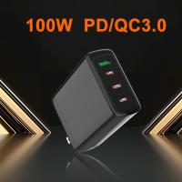 China 100W Charging Power Stock Station Hub 4 Power Port PD3.0 QC3.0 Fast Charging USB C Charger for I Phone Multiple Devices for sale