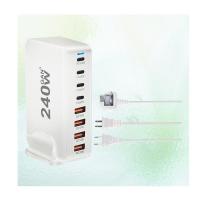 China XZH 8-Ports Compact 240W USB C Charger PPS PD 100W 30W QC18W Multiport Fast Charging Station for MacBook Laptop I Phone for sale