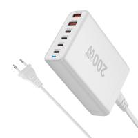 China 200W Compact Pd PPS Quick Charging Carregador Usb Type c 6 Ports Usb Charger Fast Charge for sale