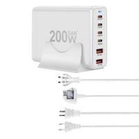 China 200W Compact Pd PPS Quick Charging Carregador Usb Type c 6 Ports Usb Charger Fast Charge for sale