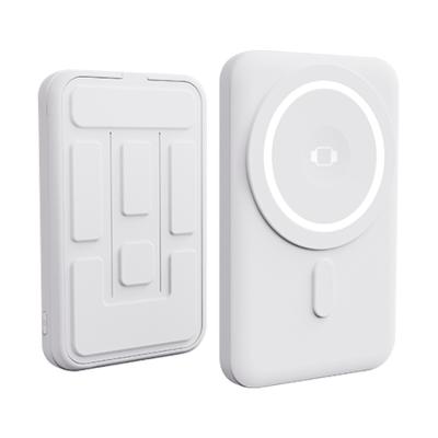 China Thin Waterproof Magnetic Wireless Portable Mini Powerbank 10000mah Charger Powerbank 50000mah With Stand for sale