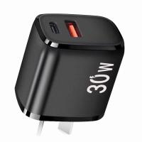 China 30W Durable Dual Port QC PD 3.0 Power Adapter Double Fast Plug USB C Wall Charger Usb Charging Block for I Phone for sale