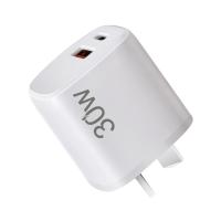 China 30W Durable Dual Port QC PD 3.0 Power Adapter Double Fast Plug USB C Wall Charger Usb Charging Block for I Phone for sale