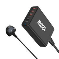 China Portable Charger 6 Quick Charge Ultra Fast Gan Charger 120 Watt Phone Charging for sale