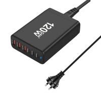 China Portable Charger 6 Quick Charge Ultra Fast Gan Charger 120 Watt Phone Charging for sale