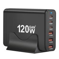 China Portable Charger 6 Quick Charge Ultra Fast Gan Charger 120 Watt Phone Charging for sale