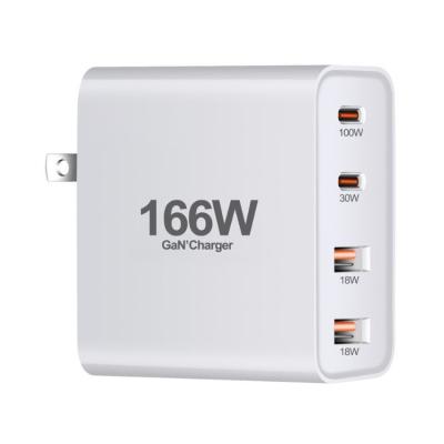 China USB Type C 130w 166w GaN Charger PD Fast Charge Usb-c Power Adapter Fast Charging Laptop Power Adapters Wall Charger for macbook for sale