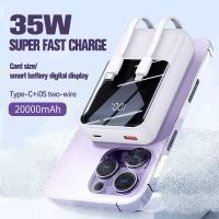 China 2024 NEW 20000mAh 35W Super Fast Charging Power Banks With LED Display Built in Double-Cablepower Banks & Power Station for sale