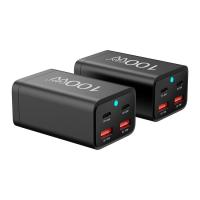 China Multi 100w Pd Charger 5 Port USB C Charger Block Fast Charging Station Desktop Charger Travel Power Adapter for Laptop for sale
