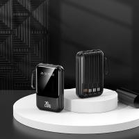 China 2025 Hot Sale 20000mAh Portable Power Bank 20W Super Fast Charging Power Banks With LED Display Built in 4 Cable Power Bank for sale