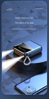 China 2025 Hot Sale 20000mAh Mini Portable Power Bank 20W Super Fast Charging Power Banks With LED Display Built in 4 Cable Power Bank for sale