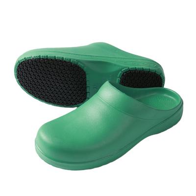 China Cheap Price Wear Resistant Anti Skid Non Slip Eva OEM Sole Brand Without Lace Chef Kitchen Safety Shoes for sale