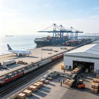 China Logistics Sea Air Rail Multimodal Freight Services For Machinery / Industrial Bulk Cargo for sale