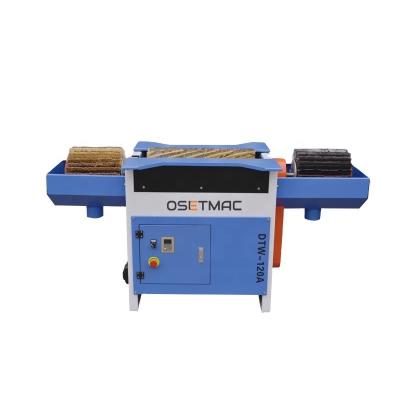 China 1.5kW OSETMAC DTW-120A Mini Manual Brush Sanding Machine For MDF Veneer Solid Wood With Different Sculpture for sale