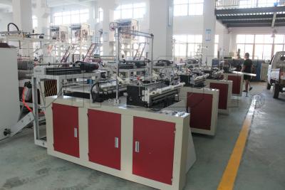 China Eco Friendly Express Bag Making Machine With Double Unwinder 30 - 130pc / Min for sale