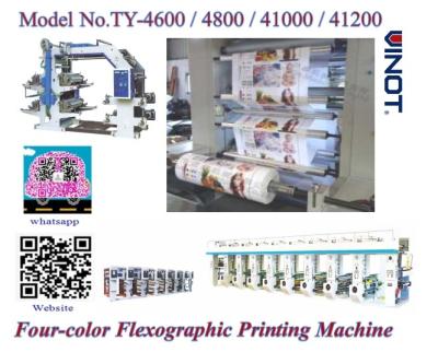 China Auto Fully Four Color Flexographic Printing Machine for Paper / Plastic Shop Bag for sale