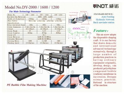 China Series of Air Bubble Film Making Machine  Customized  With bubble Specification ɸ30x10mm Model No. DY-1200 for sale
