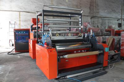 China Fast Speed Stretch Film Rewinding Machine / Cling Film Extruder 600 - 1000mm Width for sale