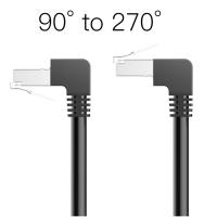 China OEM Stable Cat7 Patch Cord 90 Degree To 270 Degree Upward Angled for sale