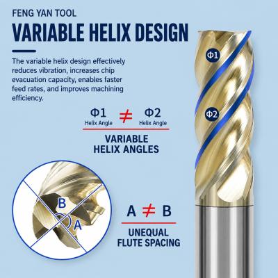 China 4-side tungsten steel milling cutter, U-shaped groove titanium alloy special dynamic end mill for sale