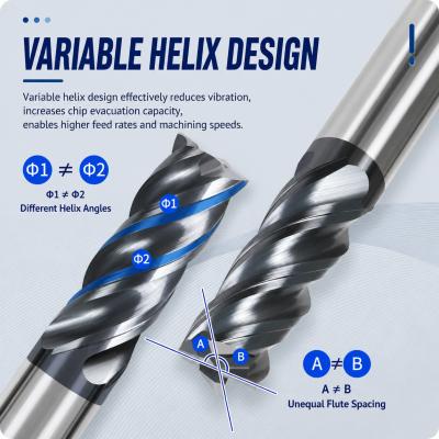 China 4-side for stainless steel special hard alloy U-shaped groove high hardness and high-efficiency dynamic tungsten steel milling cutter for sale