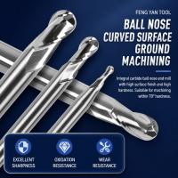 China Integral metal ceramic ball blade milling with two edges and two edges, high hardness and high smoothness mirror steel parts R1-R8 for sale