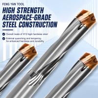 China Crown drill bit blade guide rod 1.5 times 3 times 5 times extended internal cooling water outlet violent drill u drilling deep hole sword tooth drill bit for sale