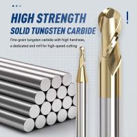 China Tungsten steel ball cutter, 2-edge alloy ball end mill, high hardness coating arc R-ball for Titanium alloy special milling cutter for sale