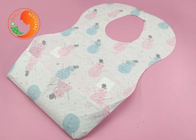 China Pattern Printing Disposable Baby Bibs 245x350mm Non-Woven Fabric with Biodegradable Options for sale