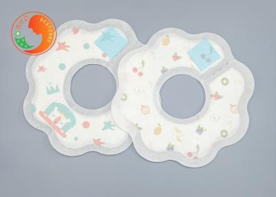 China Circular Disposable Absorbent Baby Dribble Bibs 280mm Diameter with 80ml SAP Capacity for Teething Infants for sale