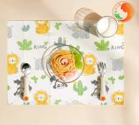 China Hygienic Disposable Placemats 30x45cm Food Grade Child Feeding Mats with Adhesive Backing for sale