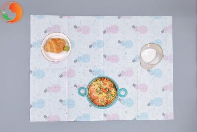 China Disposable Changing Table Pads 30x40cm to 45x65cm Waterproof Baby Placemats with Non-Slip Backing for sale