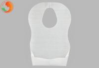 China White Disposable Baby Bibs with Pouch 245x350mm Biodegradable Cotton Waterproof OEM ODM for sale
