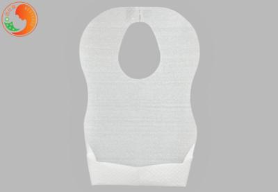 China White Disposable Baby Bibs with Pouch 245x350mm Biodegradable Cotton Waterproof OEM ODM for sale
