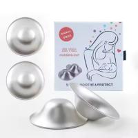 China Set of 10 Reusable BPA-Free Silica Gel Breast Shields - Silver Nursing Cup Patches with Breathable Design for sale