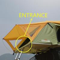 China Off Road Soft Shell Roof Top Tent with Skylight and Window Area 2.4 Square Meters for sale