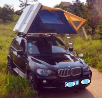 China Aluminium Bottom Sunroof Fiberglass Hard Top Roof Tent with Glass Roof Net Weight 40KG for sale