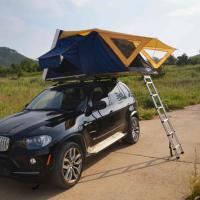 China Aluminium Bottom Sunroof Fiberglass Hard Top Roof Tent with Glass Roof Net Weight 40KG for sale