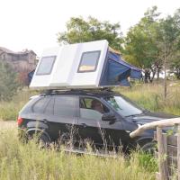 China Aluminium Bottom Sunroof Fiberglass Hard Top Roof Tent with Glass Roof Net Weight 40KG for sale