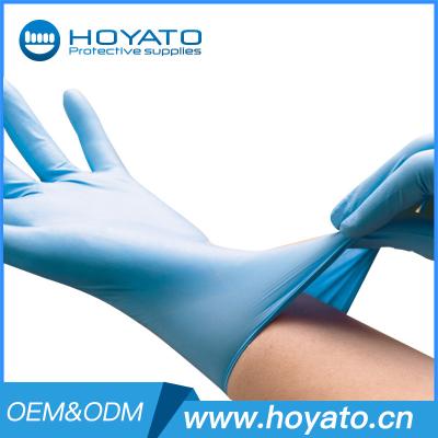 China Wholesale HOYATO clean room Blue Nitrile Gloves for sale