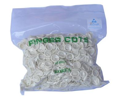 China Natural Anti Static Latex Finger Cots White Dust Free 20 Bags Box for sale
