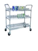 China ESD Anti Static Tray Cart 100mm Conductive Wheel Steel Aluminum Adjustable Shelf for sale