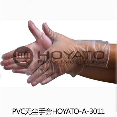 China Transparent Anti Static Disposable PVC Gloves Acid Resistant ESD Clean Room Gloves 100pcs for sale