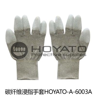 China ESD Carbon Fiber PU Coated Anti Static Gloves 13 Gauge Nylon Breathable Safety Gloves Custom for sale